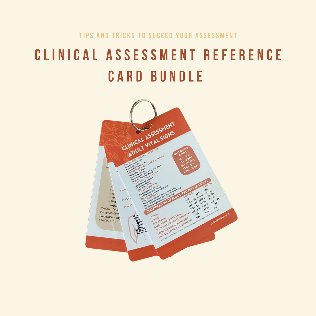 Clinical Assessment Reference Card Bundle – Studious Naturopath